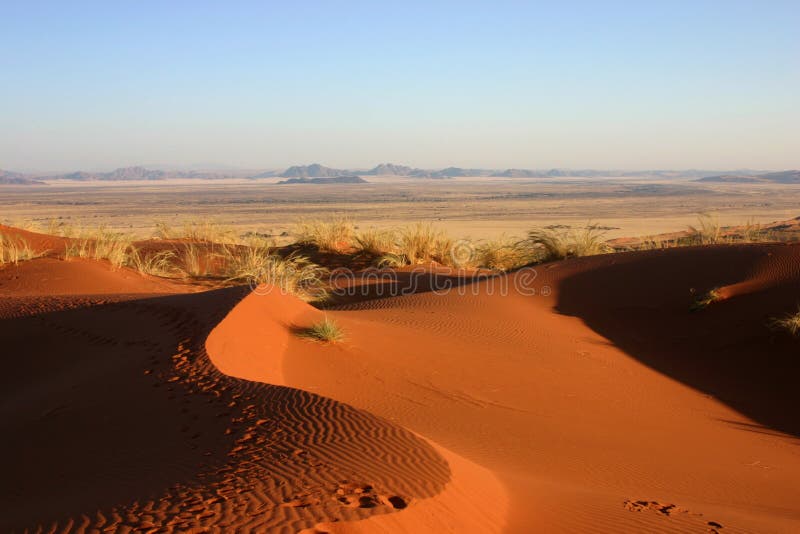 Elim dune in Namibia stock image. Image of footsteps, trek - 9024535