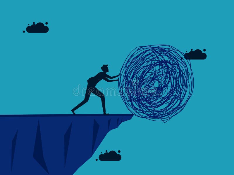 Eliminate Chaos Problems. Businessmen Leave the Chaos Stock Vector ...