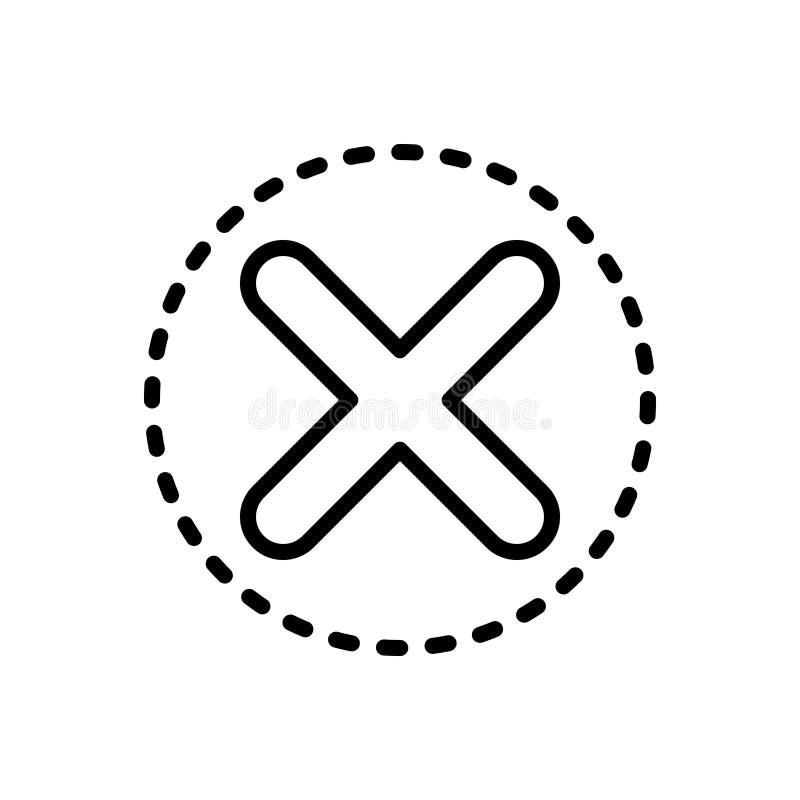 Black Line Icon for Eliminate, Close and Refuse Stock Vector ...