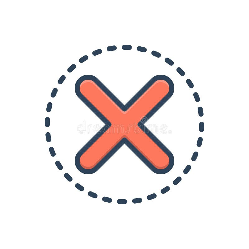 Color Illustration Icon for Eliminate, Close and Refuse Stock Vector ...