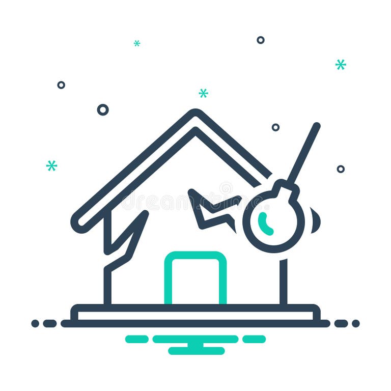 Mix Icon for Eliminate, Destroy and Dissipate Stock Vector ...