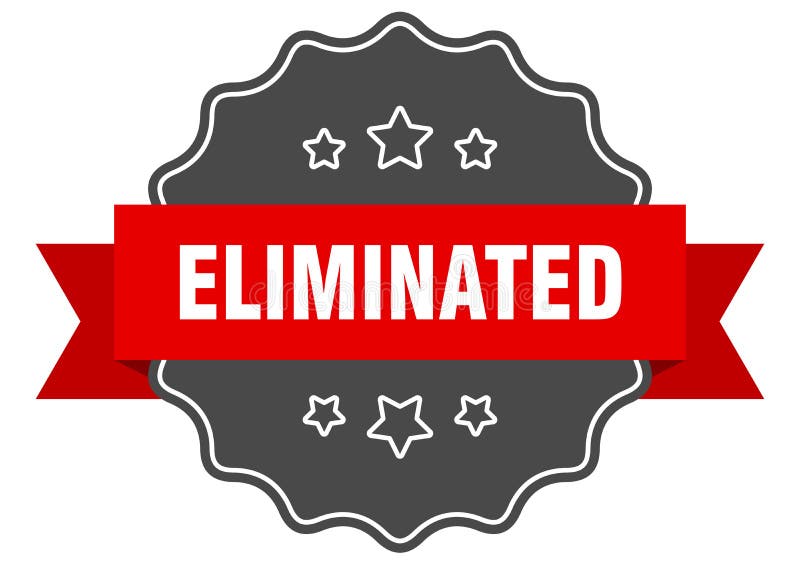 Eliminated label stock vector. Illustration of seal - 194919575