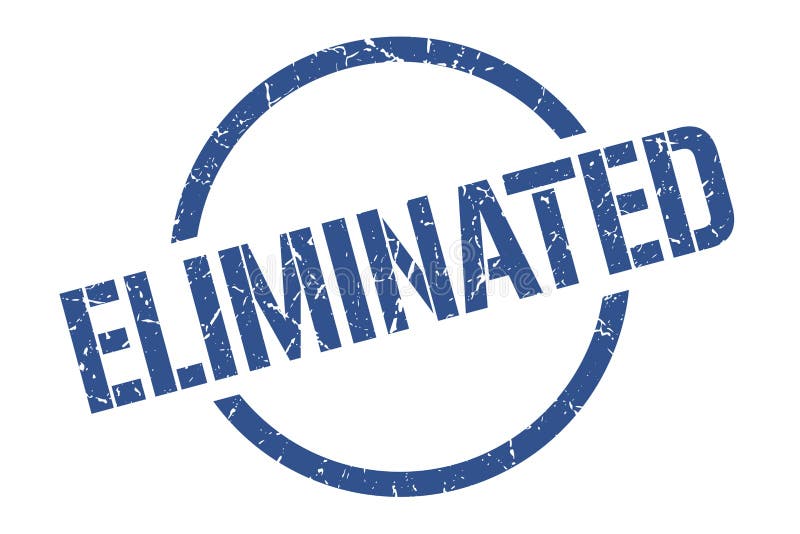 Eliminated stamp stock vector. Illustration of label - 136894702