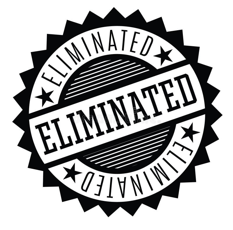 Eliminated rubber stamp stock vector. Illustration of sign - 125382472