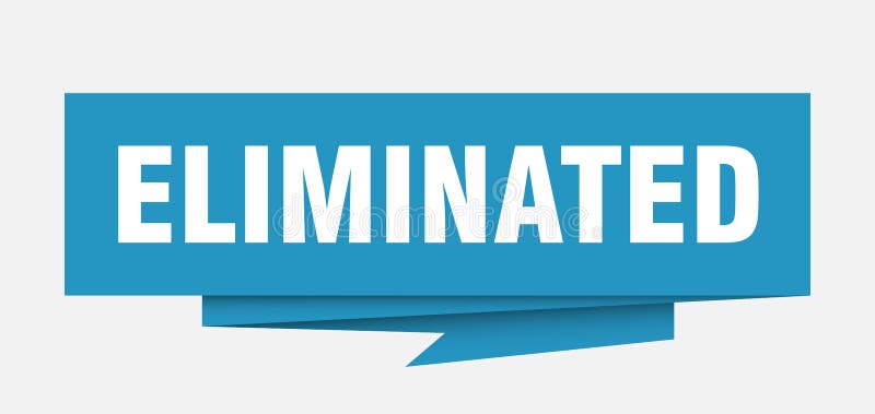 Eliminated Red 3d Speech Bubble Stock Vector - Illustration of badge ...