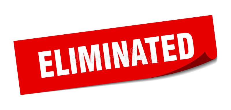 Eliminated Sticker. Eliminated Square Sign Stock Vector - Illustration ...