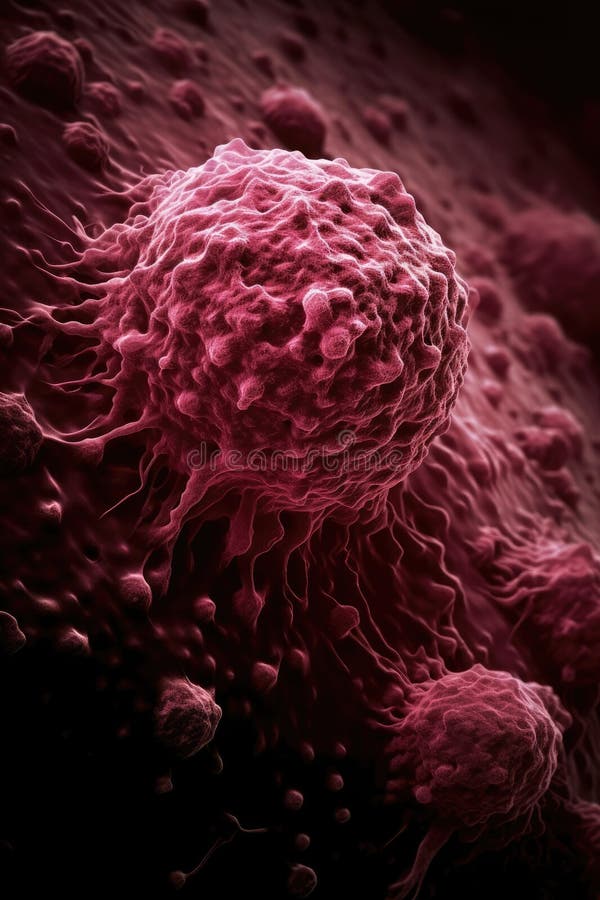 Eliminating Pink Cancer Cells in High Resolution. Stock Illustration ...
