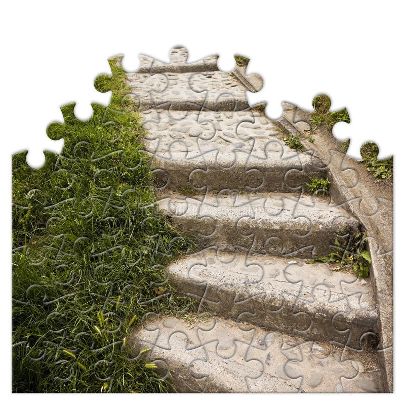 Architectural Barriers Concept with Old Stone Staircase and Stone ...