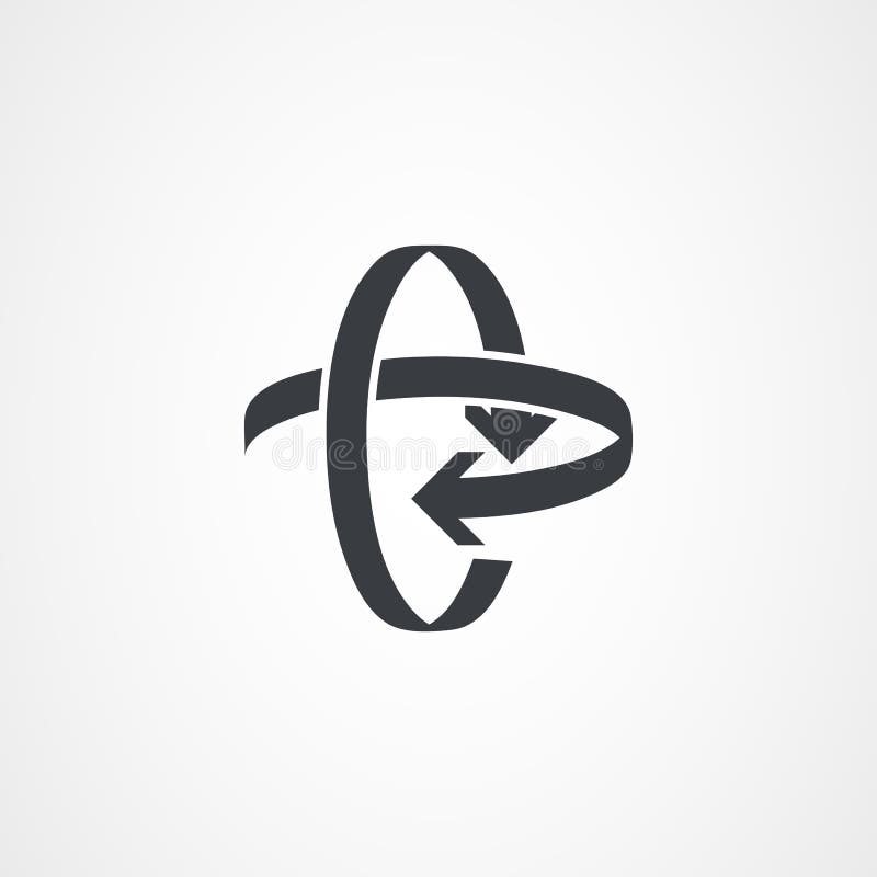 Eliptical Arrow, Arrow Icon Stock Illustration - Illustration of ...