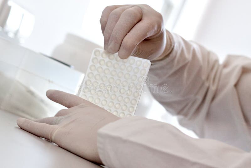 Elisa Microtitration Plate Cover Stock Photo - Image of human ...
