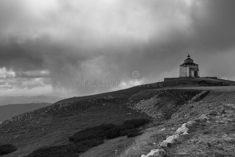 Elisabethchapel on Schneeberg Stock Photo - Image of klosterwappen ...