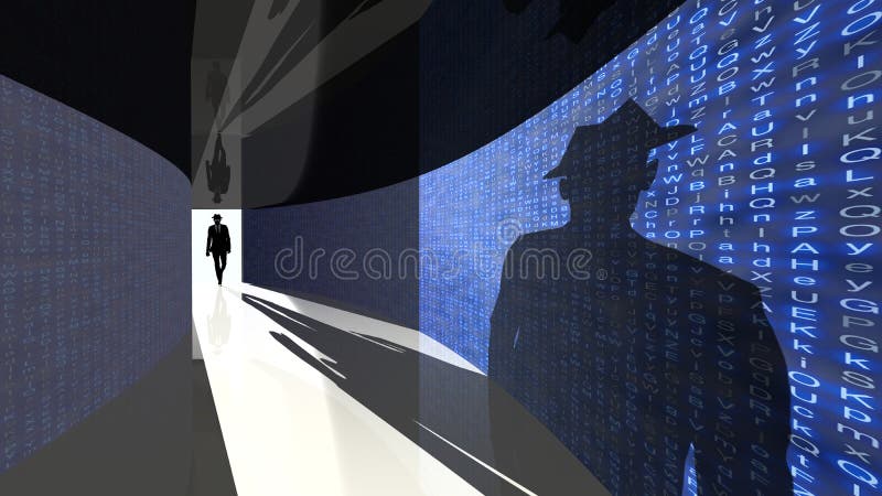 Elite Hacker Enters Password Hallway Stock Photo - Image of random ...
