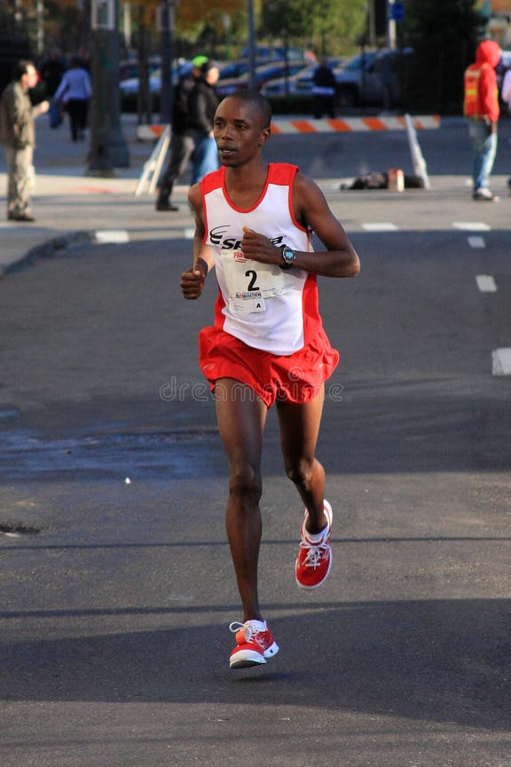 Elite Male Marathon Runner editorial stock photo. Image of race - 6811993