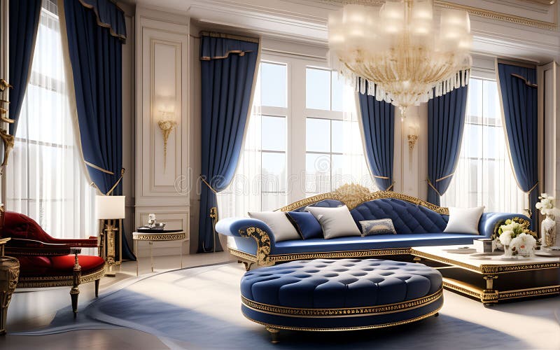 Elite Retreat: Opulent High-End Room Interior in a Luxurious Classy ...