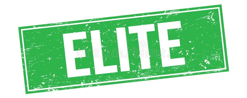 ELITE Text on Green Grungy Rectangle Stamp Stock Illustration ...