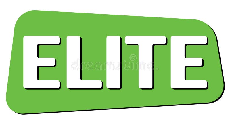 ELITE Text on Green Trapeze Stamp Sign Stock Illustration ...