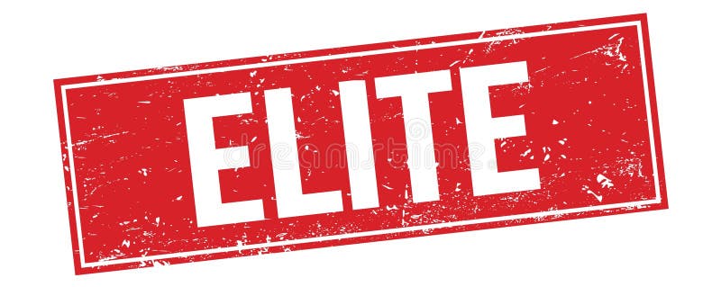 ELITE Text on Black Red Sticker Stamp Stock Illustration - Illustration ...