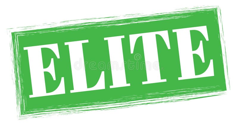 ELITE Text Written on Green Stamp Sign Stock Illustration ...