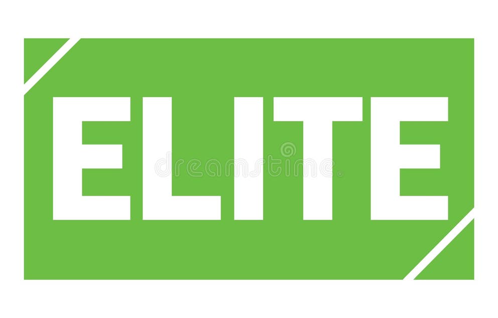 ELITE Text Written on Green Stamp Sign Stock Illustration ...