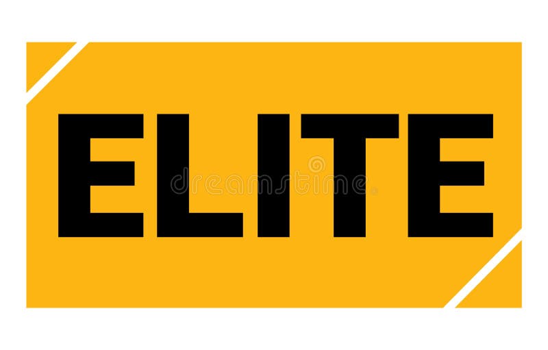 ELITE Text Written on Yellow-black Stamp Sign Stock Illustration ...