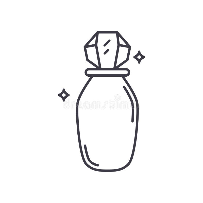 Elixir Bottle Icon, Linear Isolated Illustration, Thin Line Vector, Web ...
