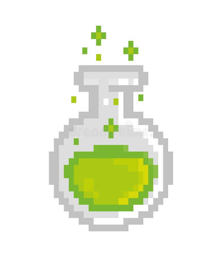 Elixir bottle pixel art stock illustration. Illustration of poison ...