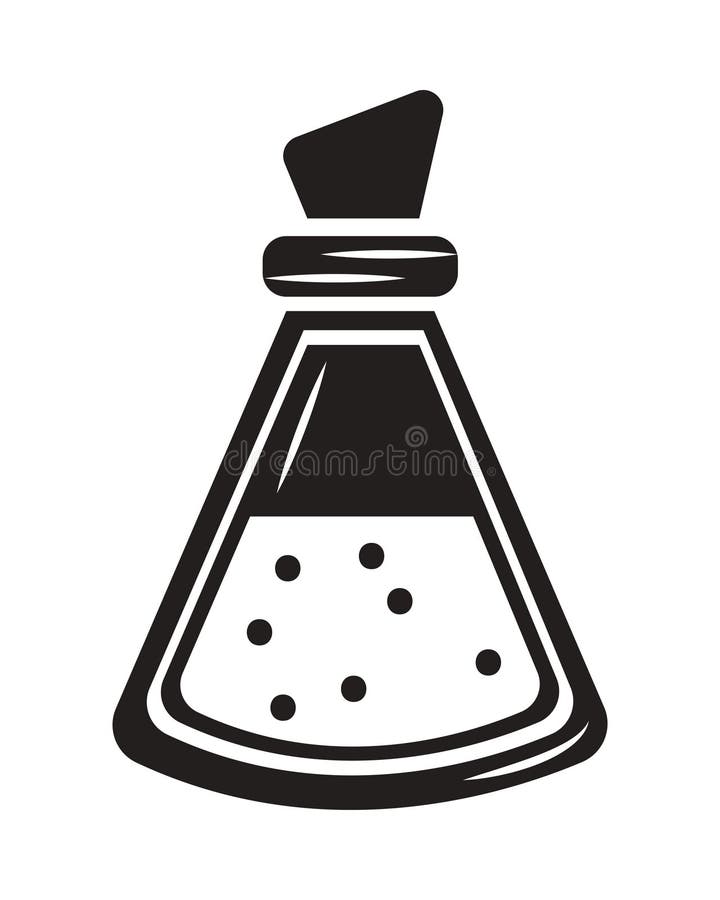 Elixir Bottle Silhouette Icon Stock Vector - Illustration of drink ...