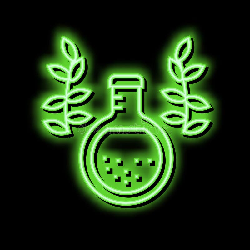 Elixir Phytotherapy Neon Glow Icon Illustration Stock Vector ...