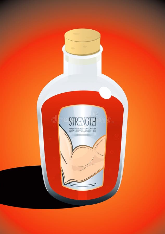 Elixir of Power stock vector. Illustration of power, muscular - 11486993