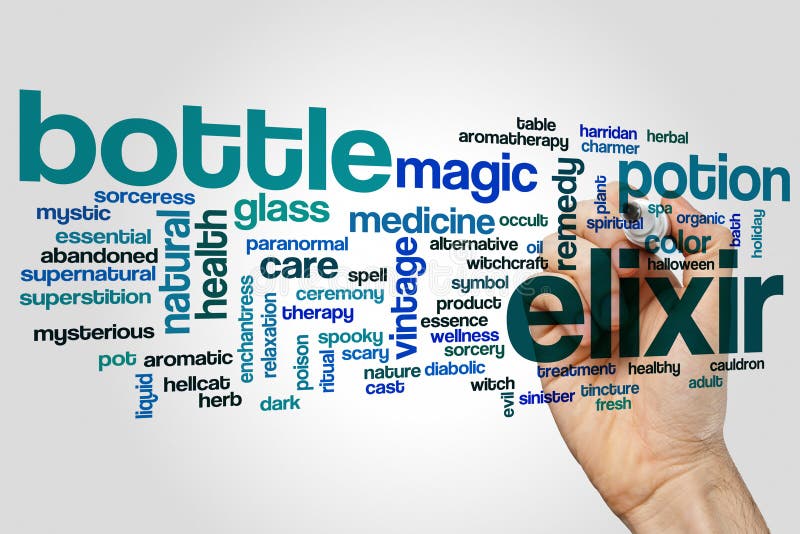 Elixir Word Cloud Concept on Grey Background Stock Illustration ...