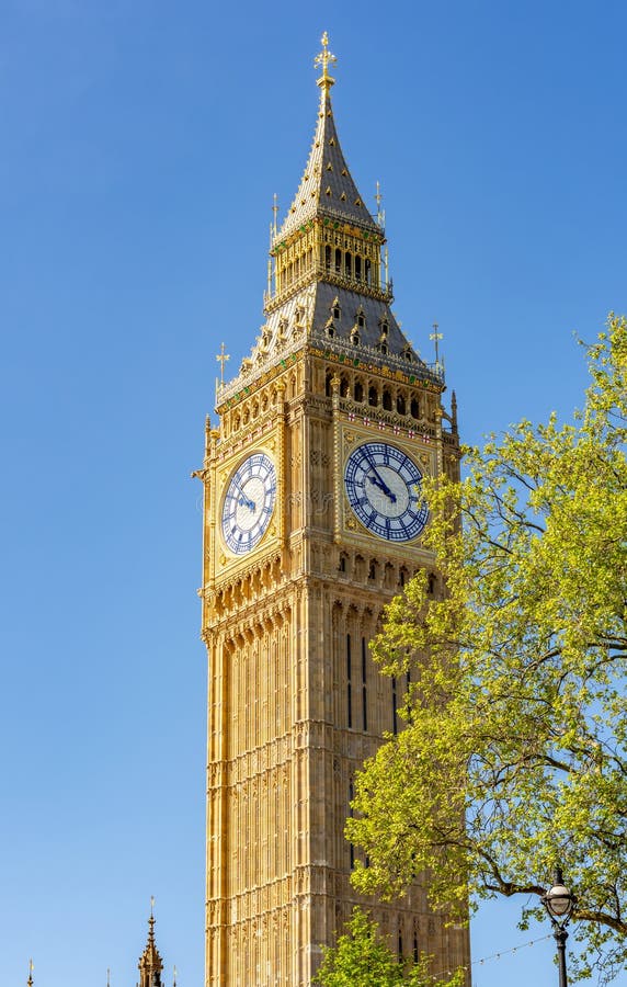Elizabeth (Big Ben) Tower in Spring, London, UK Stock Image - Image of ...