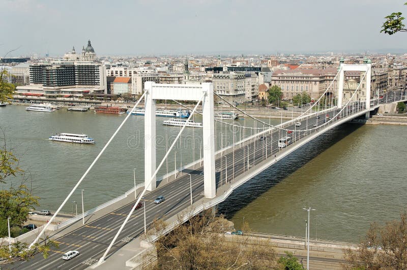 Elizabeth bridge stock photo. Image of architectural, hungary - 2417984