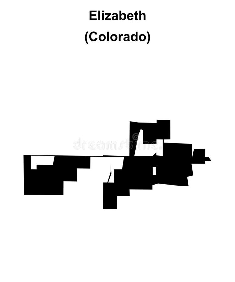 Elizabeth outline map stock vector. Illustration of area - 387015444
