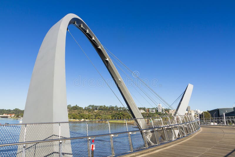 Elizabeth Quay Bridge stock image. Image of australia - 87834389