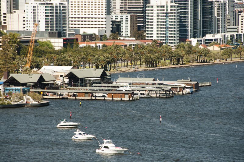 Elizabeth Quay - Perth - Australia Stock Photo - Image of port ...