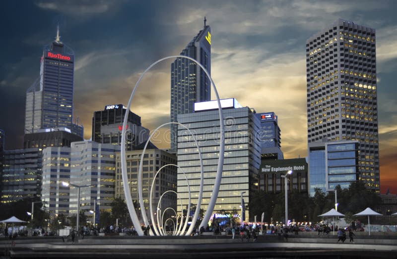 View of Elizabeth Quay in Perth Editorial Image - Image of quayside ...