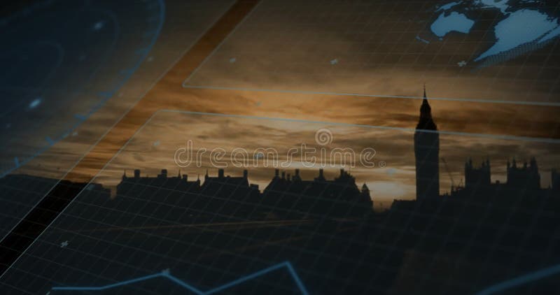 Elizabeth Tower Standing Against Sunset Skyline, Showing Translucent ...