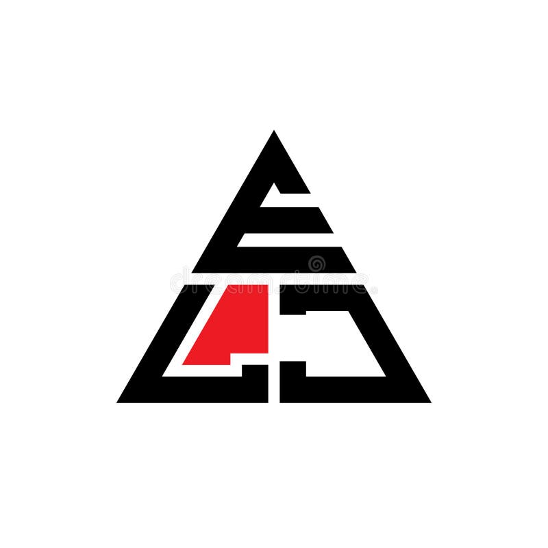ELJ Triangle Letter Logo Design with Triangle Shape. ELJ Triangle Logo ...