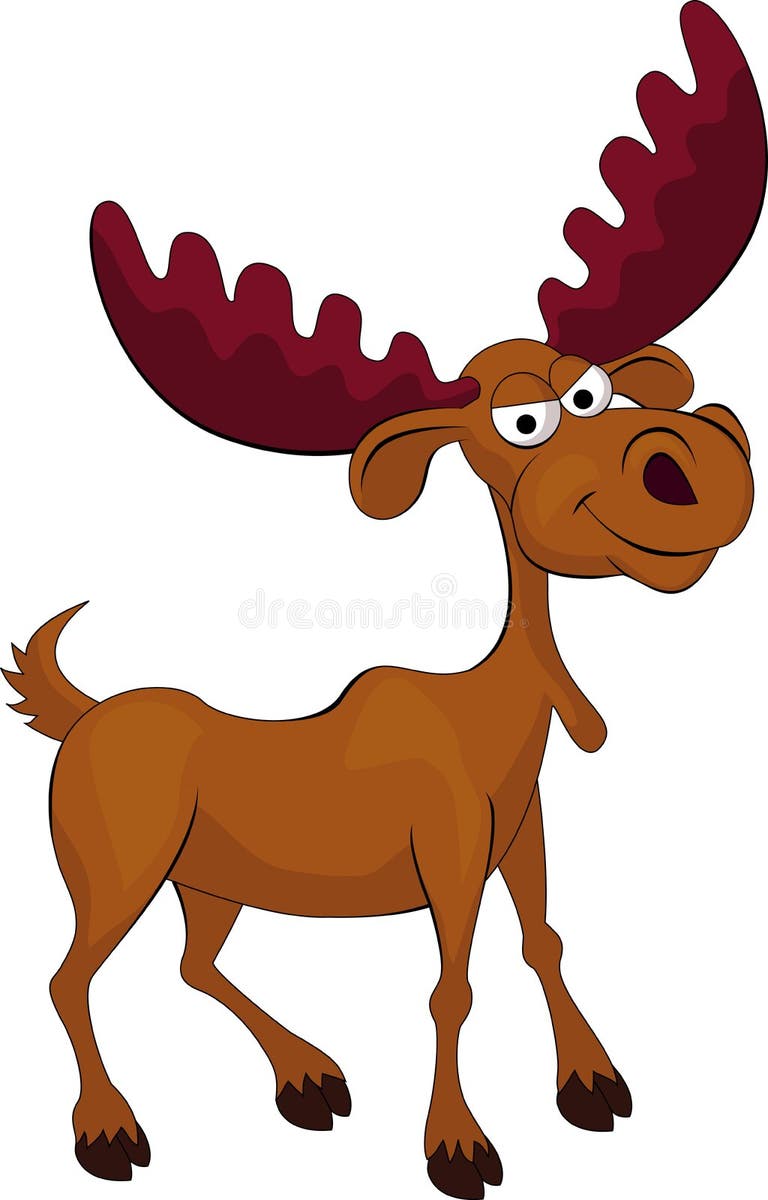 Funny Brown Elk Cartoon Stock Illustrations – 1,610 Funny Brown Elk ...
