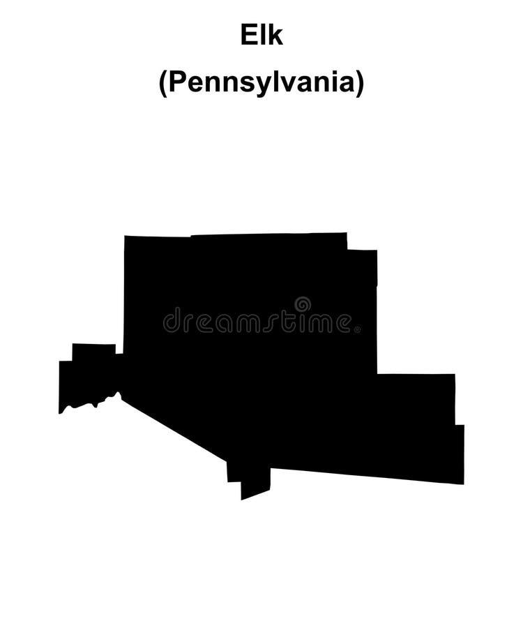 Elk outline map stock illustration. Illustration of design - 361755029