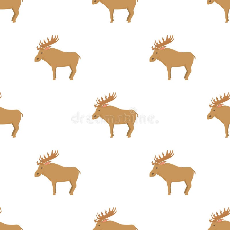 Elk Pattern Seamless Vector Stock Vector - Illustration of wild, object ...