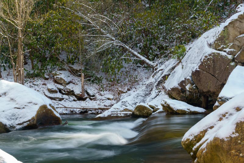 Elk Falls stock image. Image of toecane, national, pisgah - 100162073