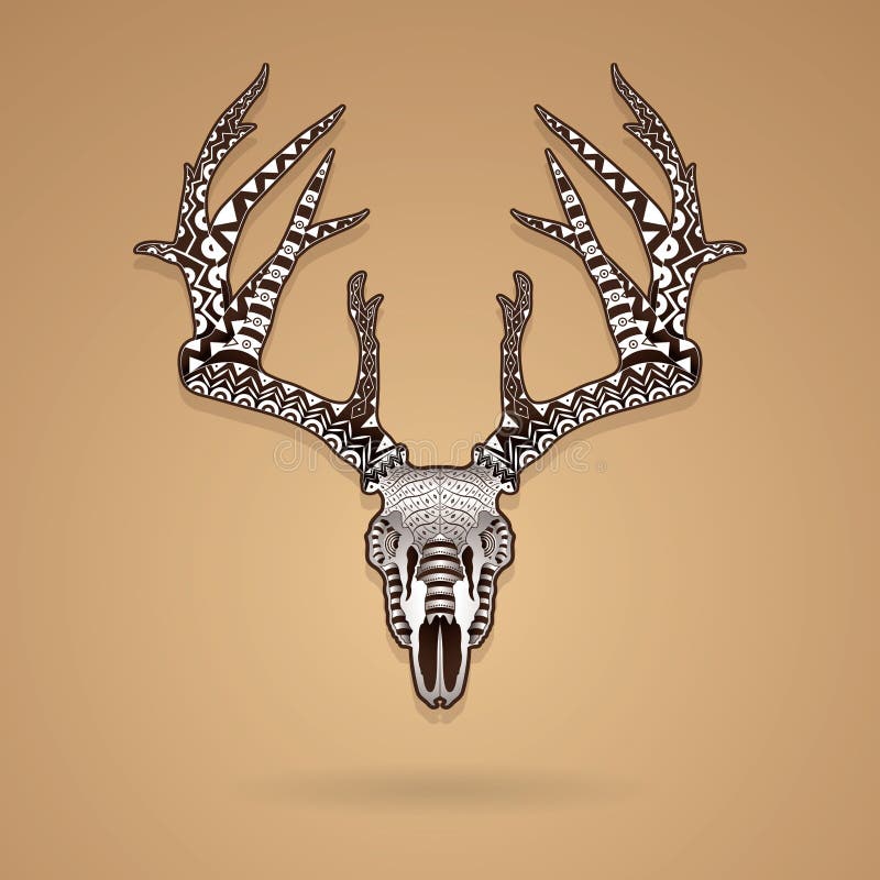 Elk Skull Stock Illustrations – 662 Elk Skull Stock Illustrations ...