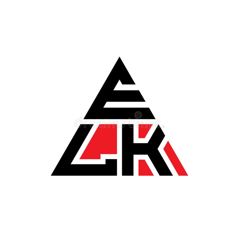 ELK Triangle Letter Logo Design with Triangle Shape. ELK Triangle Logo ...