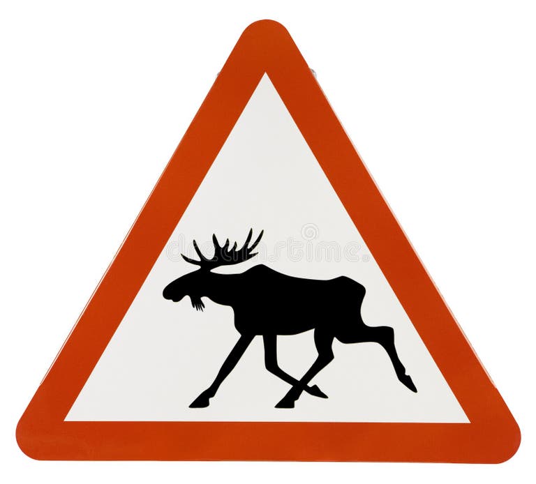 Elk Zone Warning Sign stock image. Image of close, sign - 3414887