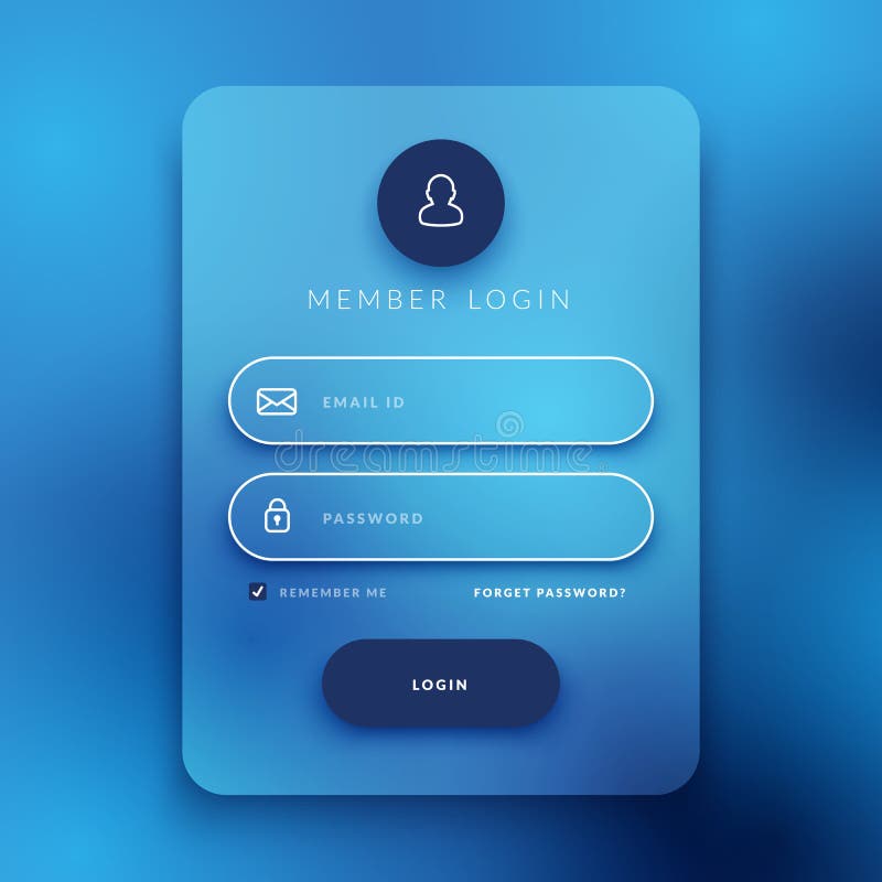 Modern Log in Interface Panel Stock Vector - Illustration of cool, menu ...