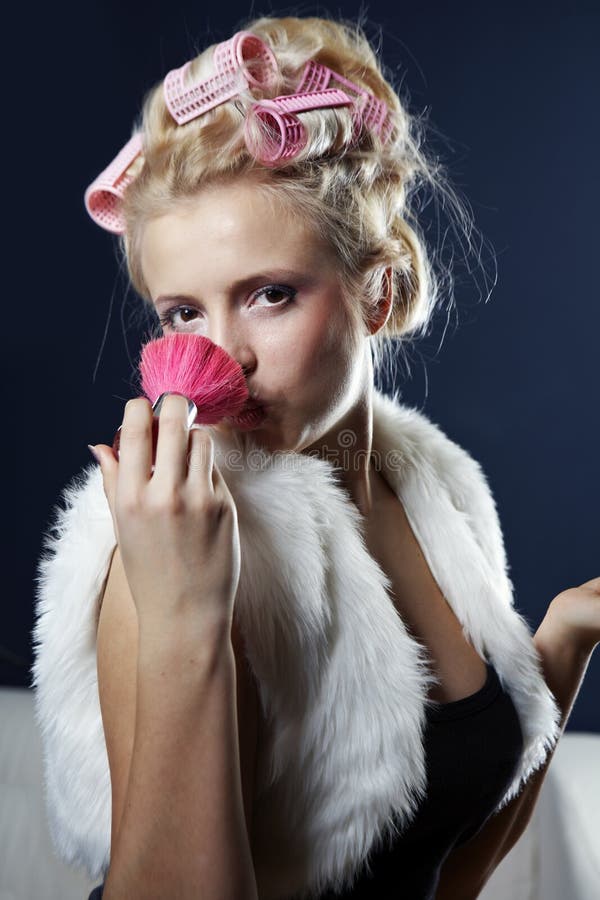 Las Cosas Rosadas Para Jugar Se Divierten En Un Fondo Verde Foto de ...