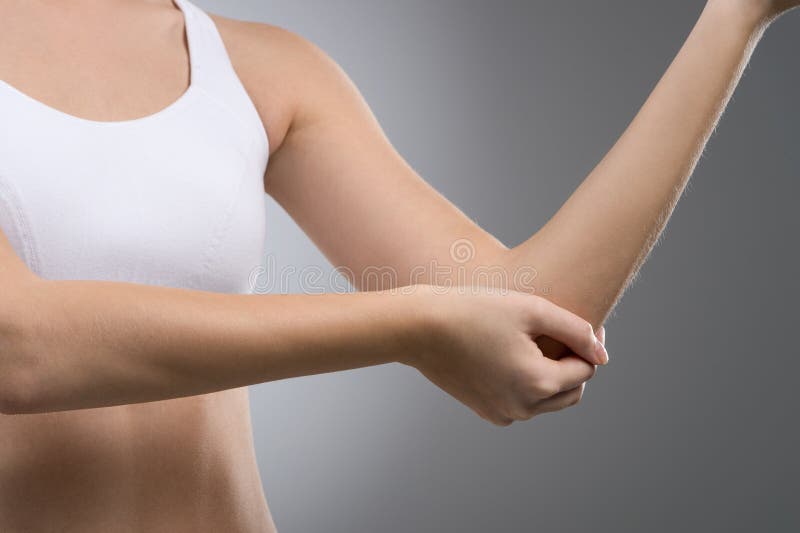 Ellbogen-Schmerz stockfoto. Bild von körperlich, gesundheit - 51587108