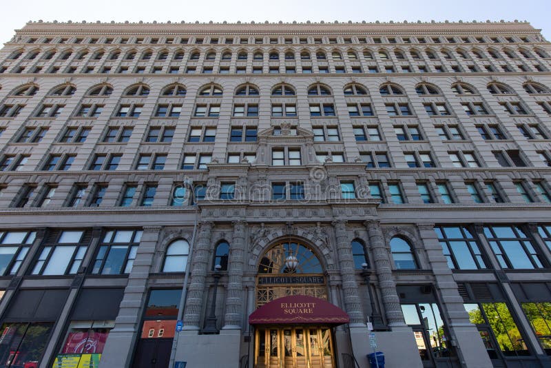 Elliot Square Building in Buffalo Downtown Editorial Stock Image ...