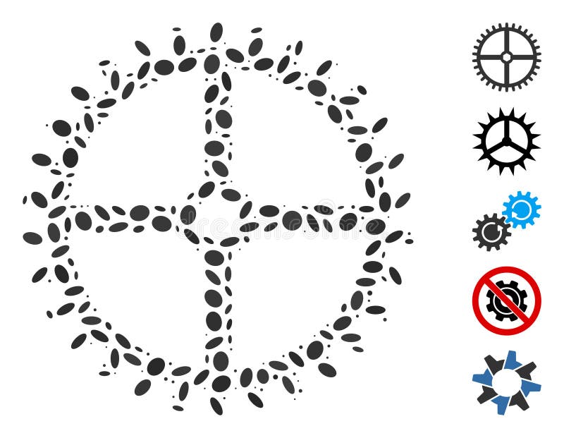 Ellipse Collage Clock Gear stock illustration. Illustration of ...